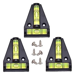 3x T Level with Screws Cross Check Trailer Leveling Bubble Spirit Levels for Travel Trailers, Camper, Motorhome, Camera, Tripods, Machines