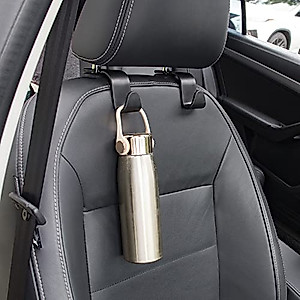 LivTee Car Seat Headrest Hook, Auto Seat Hook Hangers Storage Organizer Interior Accessories for Purse Coats Umbrellas Grocery Bags Handbag, 4-Pack