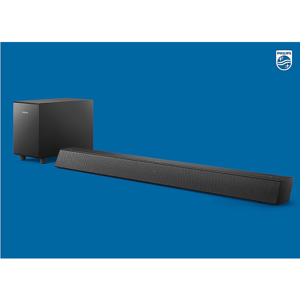PHILIPS B5305 2.1 Soundbar Speaker with Wireless Subwoofer, Remote Control, Bluetooth Streaming and HDMI ARC (TAB5305) (Renewed)