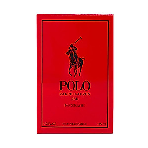Ralph Lauren Polo Red Eau De Toilette Spray for Men 4.2 Ounce