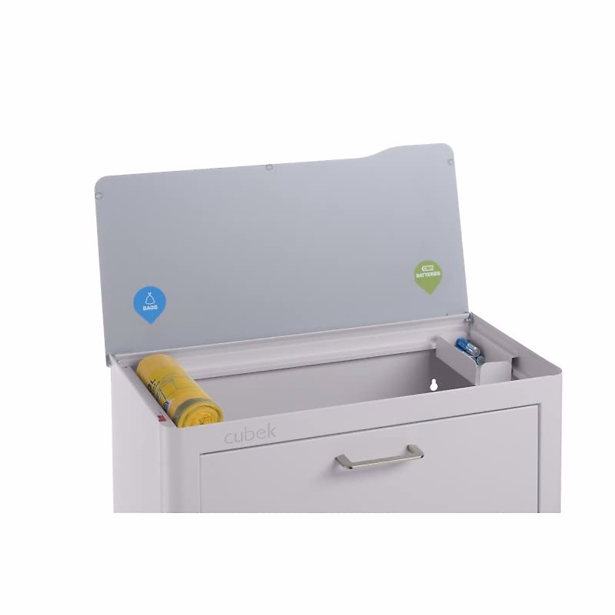 DON HIERRO - Cubek | Trash Can with Recycling Bin Combo | 20 Gallon Trash Bin | Multi Composting Bin Indoor Compost | Modern Trash Can for Home, Kitchen, Office Color Coded Bins Made in Spain