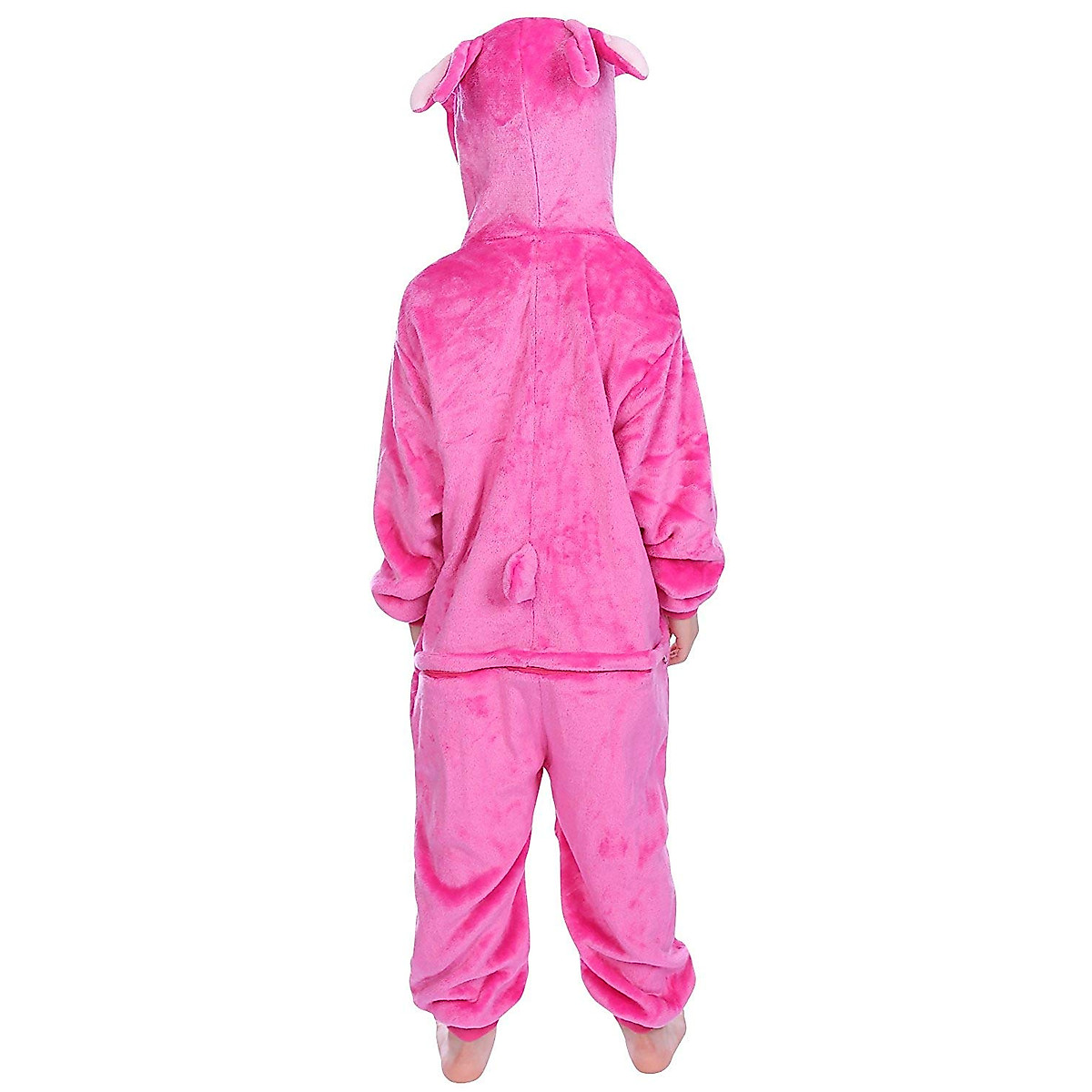 LeaveLive Kids Animal Onesies Halloween Cosplay Costume Pajamas(125#(55-59 inch), kidpinkY)