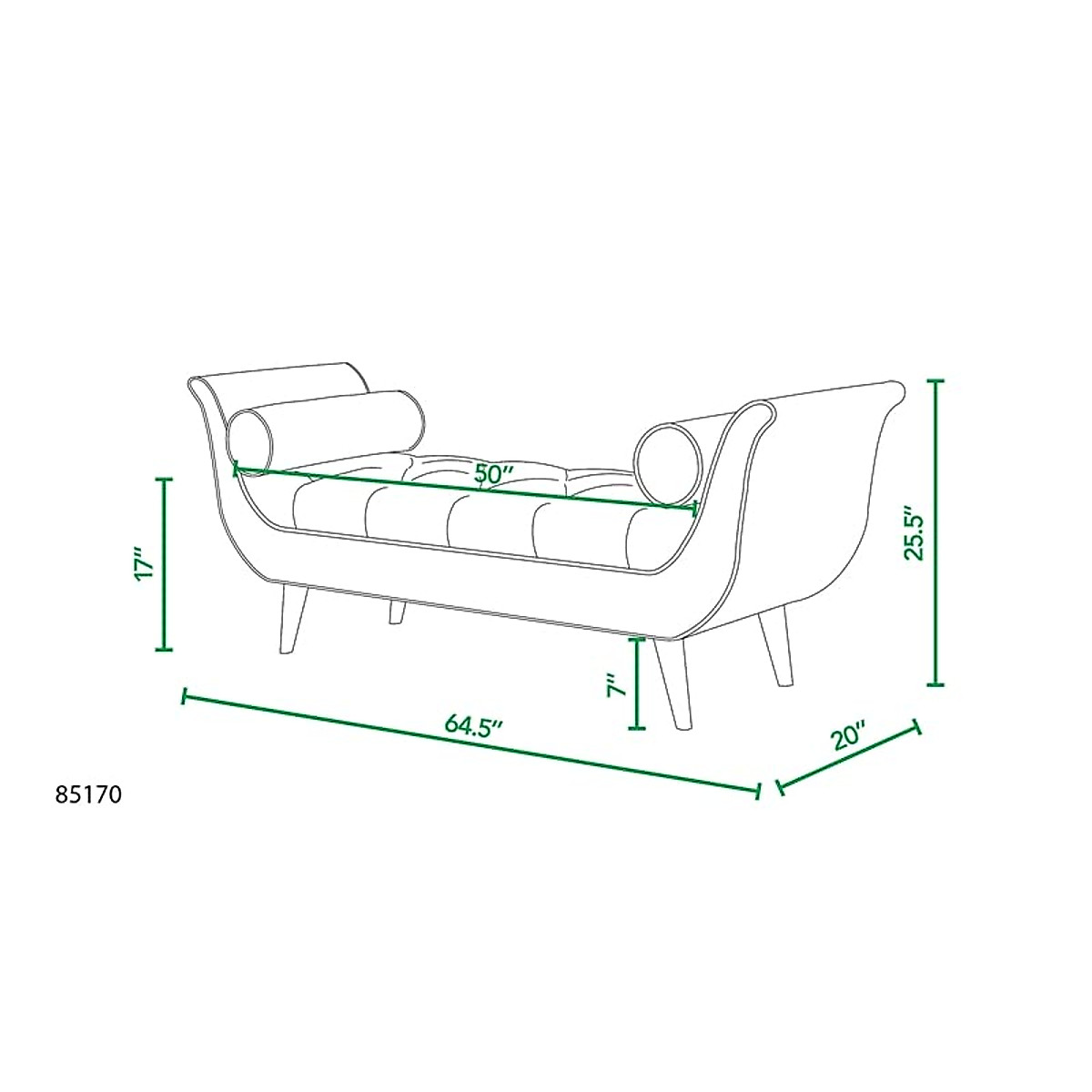 Jennifer Taylor Home Alma Entryway Bench, Navy Blue