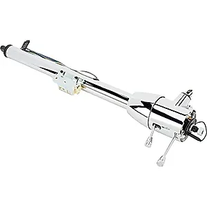 Universal Keyed GM Tilt Steering Column, Floor Shift, 28" Chrome