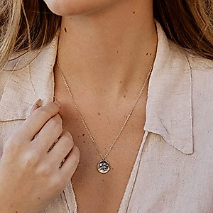 Pura Vida 18" Silver Plated Crystal Wave Coin Necklace - Handmade Statement Necklace with Czech Crystal - Silver Necklace for Women, Long Necklaces for Teen Girls, Boho Jewelry for Women - 3" Extender