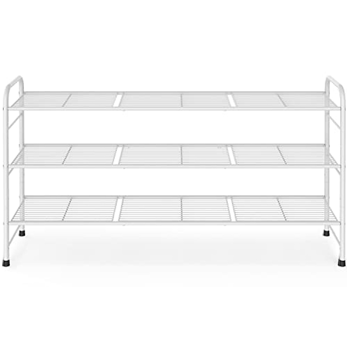 Dicasser 3-Tier Long Shoe Rack Organizer Extra Large Capacity for 24 Pairs,White