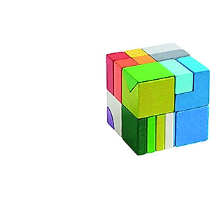 HABA Chromatix Wooden Blocks - 19 Piece Building Block Set - for Children Ages 3+