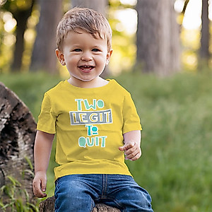 Toddler T-Shirt Birthday 2 to Quit Cotton Birthday Boy & Girl Clothes Celebrate Baby Funny Tee A White Design Only 24 Months