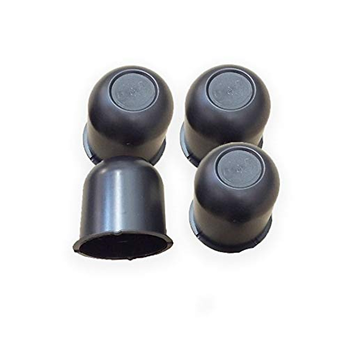 4 Black Trailer Wheel Hub Center Cap 3.125" Diameter Travel Trailer, Camper RV (Black)