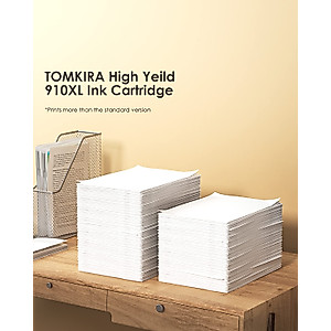 TOMKIRA 910 XL Ink cartridges Combo Pack Replacement for 910 XL Compatible with OfficeJet Pro 8020 8030 8025 8035 8028, Compatible with OfficeJet 8022 8010 8015 (1 Black,1 Cyan,1 Magenta,1 Yellow)