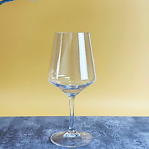 Unbreakable Wine Glasses-Acrylic Plastic Stem Wine Glasses, set of 6-All Purpose,Red or White Wine Glass,Dishwasher Safe,BPA Free (18-ounce)