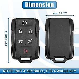 X AUTOHAUX 6 Button Keyless Entry Remote Control Key Fob Proximity Smart Fob M3N32337100 for GMC YUKON 15 16 17 18 19 20 315MHz