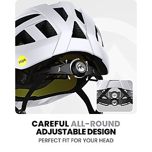 OutdoorMaster MIPS Adult Recreational Cycling Helmet - Chalk Cliff,L