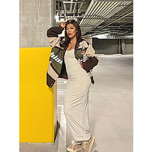 Aelfric Eden Blackair Men's Varsity Jackets Womens Bomber Jackets Vintage Motorcycle Racer Jacket