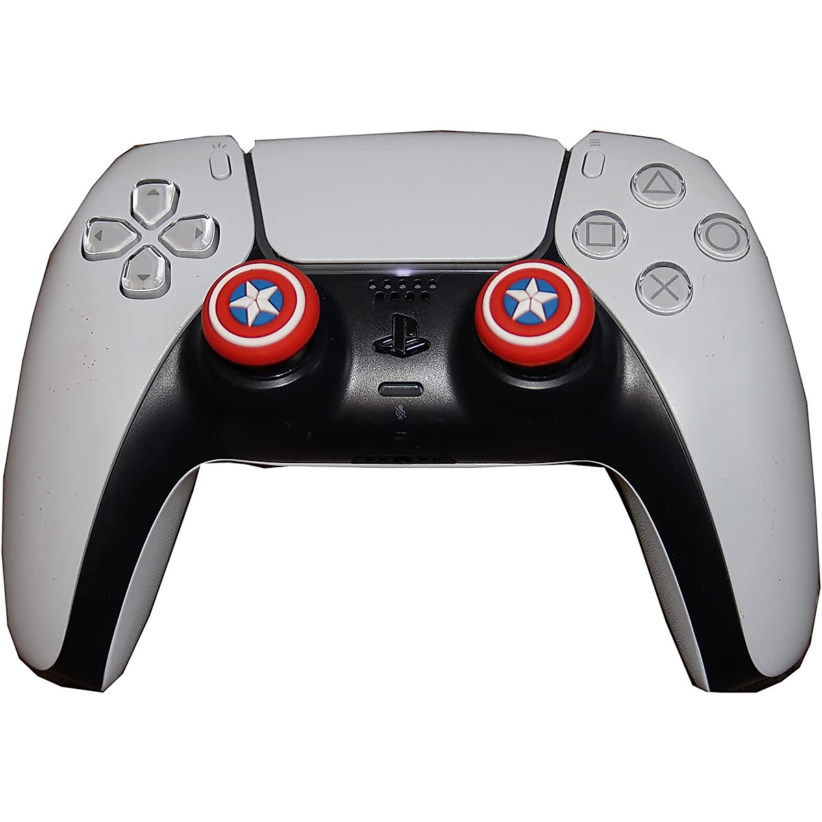 Esports Discounts Controller Thumb Grip Silicone Caps Compatible for Playstation PS5 PS4 PS4 Pro Slim PS3 Xbox One 360 Series S X Switch Pro - Captain America - Two Controller Pack