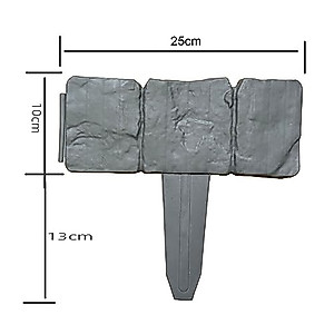 10pcs Faux Stone Garden Edging Border - Anti-deform Design, Yard and Garden Landscape Edging