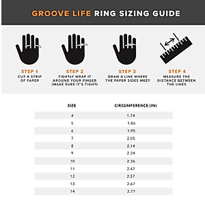 GROOVE LIFE - Silicone Ring For Men and Women Wedding or Engagement Rubber Band with Lifetime Coverage, Breathable Grooves, Comfort Fit, and Durability - Thin Solid Storm Grey Size 7