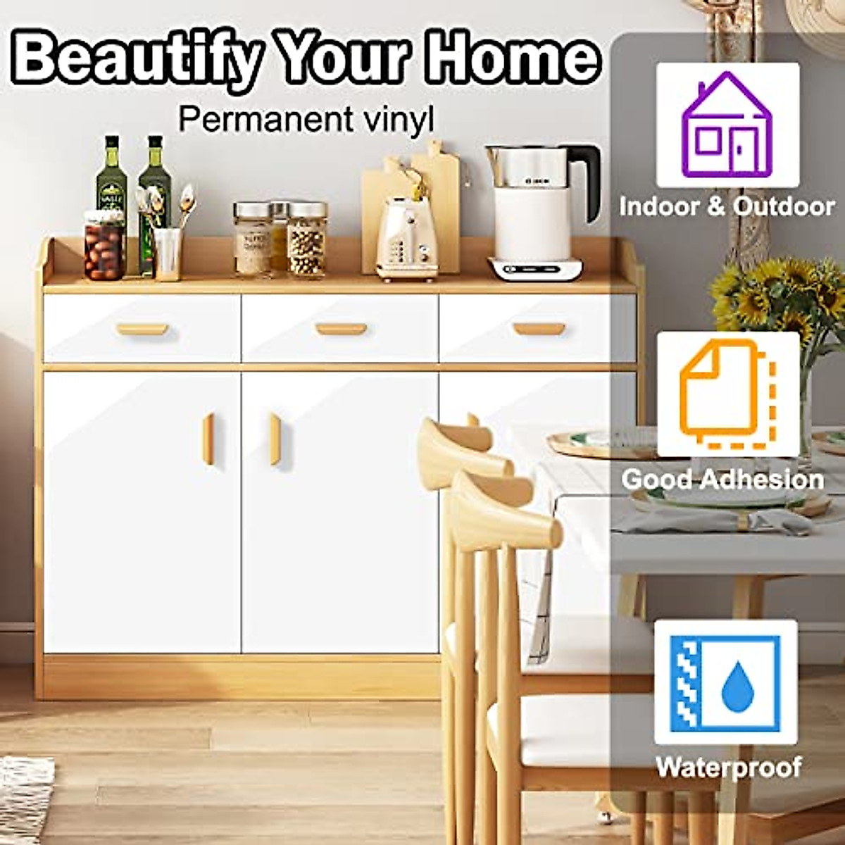 WRAPXPERT White Vinyl Permanent Adhesive Vinyl Roll Easy to Cut and Weed Waterproof Vinyl for Signs,Scrapbooking,Craft,Die Cutters(Glossy White,12" x30ft)