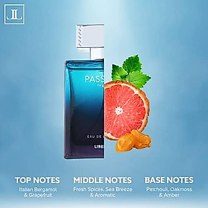 Liberty Luxury Passion Perfume for Men (100ml/3.4Oz), Eau De Parfum (EDP) Spray, Crafted in France, Long Lasting Smell, Spicy Notes.