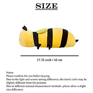 zhidiloveyou Plush Bee Stuffed Animal, Bumblebee Hug Pillow Kawaii Toy for Kids, 17.72 inch