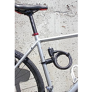 Kryptonite KryptoFlex Bike Lock Cable, 2FT/6FT/10FT Long 12mm Thick Heavy Duty Braided Steel Cable Anti-Theft Security Lock for Outdoor Equipment, Combination/Key Bike Lock, Black