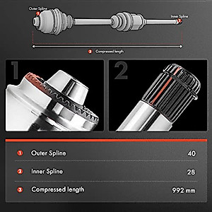 A-Premium CV Axle Shaft Assembly Compatible with Volvo S80 2007-2014, V70 2008-2010, L6 3.2L, Front Right Passenger Side, Replace# VO-8085, 1700-511996