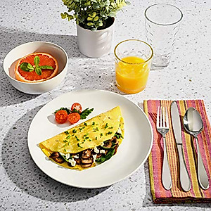 Gibson Home Zen Buffet 42-Piece Combo Dinnerware Set, Service for Six (42pcs), White (Coupe) (127382.42R)