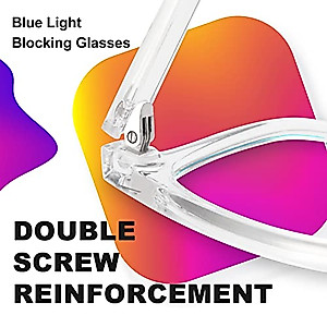 VISOONE Blue Light Blocking Glasses Square with Anti Computer Glare for Gaming Women and Men MONTANA