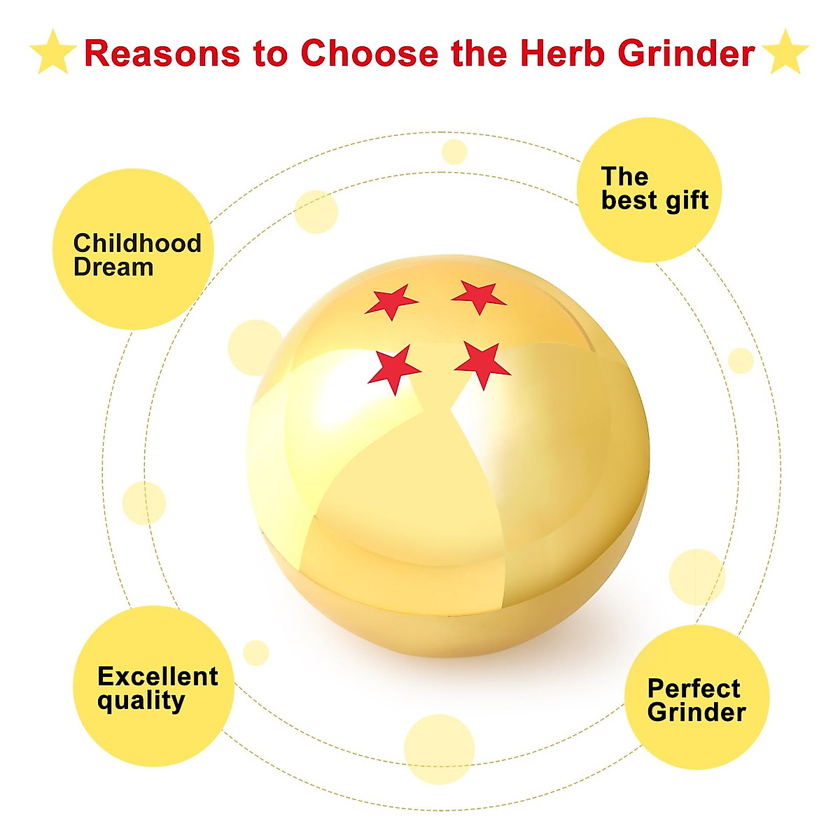 VICKYDGE Anime Ball Grinder, Large Spice Grinder 2.2 Inch