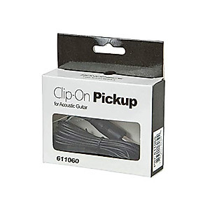 Monoprice Clip On Pickup - 1/4-Inch Straight Plug, Easy Tuning, 8 Foot Cable, Black