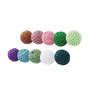 COHEALI 10 Pcs Headpiece Jewelry Colorful Jewelry Hand Jewelry Yarn Plush Ball Jewelry Findings Hanging Felt Hanging Wool Ball Charm Knitting Ball Accessories DIY Yarn Ball Material Pompom