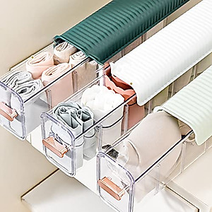 Zerodis Wall Underwear Organizer, Dustproof Wall Mount Drawer Storage Box Detachable Socks Divider for Clothes Lingerie Underwear Ties (White)