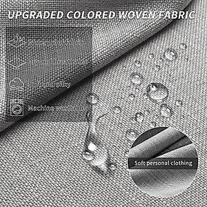 BRUXOLAY 3 Pack Patio Outdoor Cushion Covers, Waterproof and Fade Resistant Patio Furniture Cushion Covers for 4 Pack 4 Seat Wicker Rattan Patio Furniture, Only Cover 36x18x2,18x18x2,Gray