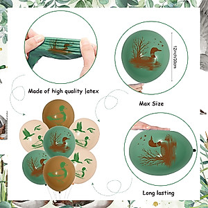 Sursurprise Duck Hunting Party Decorations, 36Pcs Mallard Duck Balloons 12 Inch, Mallard Duck Birthday Baby Shower Decorations Party Supplies