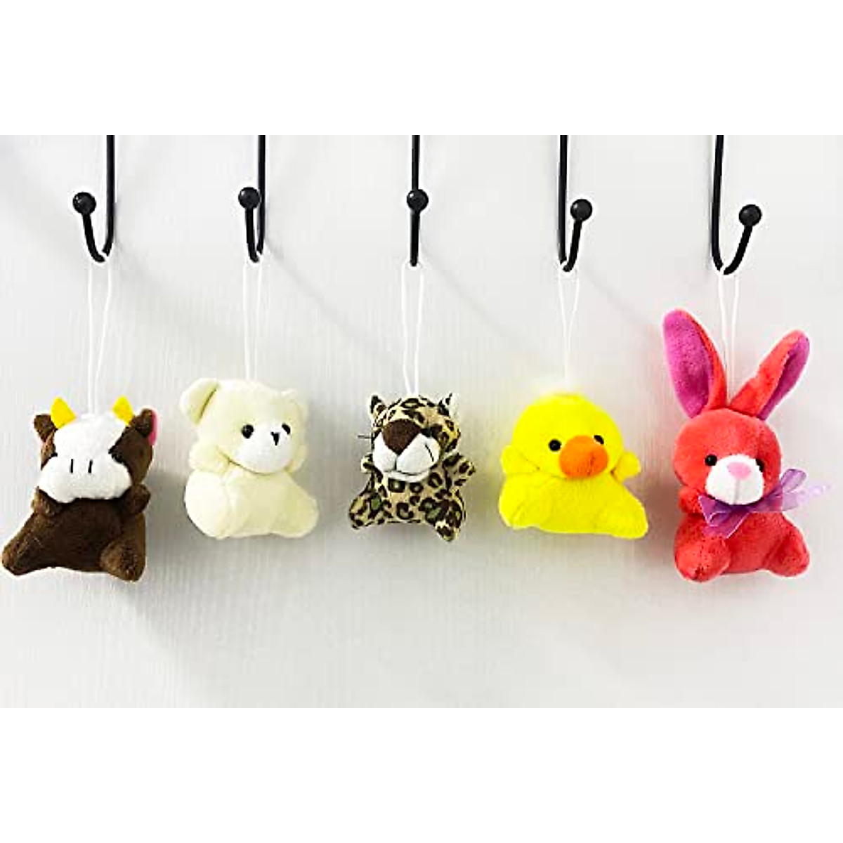 SOFLIY 48Pcs Mini Plush Animal Toy Set,Cute Animals Keychain Decoration for Kids ＆ Adult，Goodie Bag Fillers, Carnival Prizes，Small Stuffed Animal Bulk for Boys Girls，Party Favors