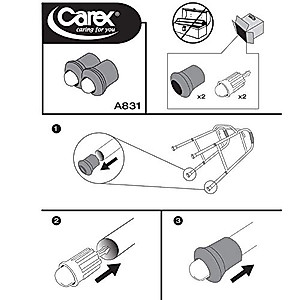 Carex Walker Auto Glides, Rolling Walker Glides for Back Legs of a Front Wheel Walker, Fits Most Walkers, Auto-Brakes for Added Safety and Stability
