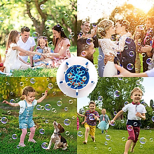 Bubble Machine, Space Rocket Bubble Machine for Toddlers, Kids, 3000+ Bubbles/min Electric Automatic Bubble Maker Blower Outdoor Gifts Bubbles Toys for Age 3-8 Year Old Boys, Girls, Baby Bath, Parties