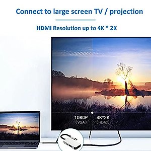 TWDYC USB Type C 3.1 to HDMI-Compatible USB 3.0 Dock Hub 3 in 1 USB C Adapter 4K Video PD Charge Converter