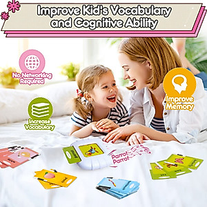 YATAOME Talking Baby Flash Cards Preschool Montessori Educational Learning Toys for 3-4 Years Old Toddler Kids Boys Girls Learn Literacy Sight Words Audible Reading Resource with Sound Effects (Blue)