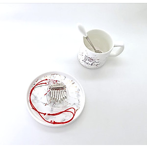 SLDHR Mini 8 Keys Kalimba Thumb Piano, Portable Marimba Music Thumb Piano Pendant with Lanyard, A Unique Gift for Children, Adults and Beginners (Oval) B12-1