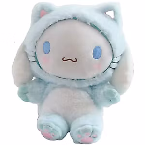 25cm Cartoon Plush Doll Soft Stuffed Plush Doll My Melody Cinnamon Cute Anime Plush Toy Melody Plush Doll Cute Skin-Friendly Soft Doll Doll Adult Children's Toy Girl Gift Blue White