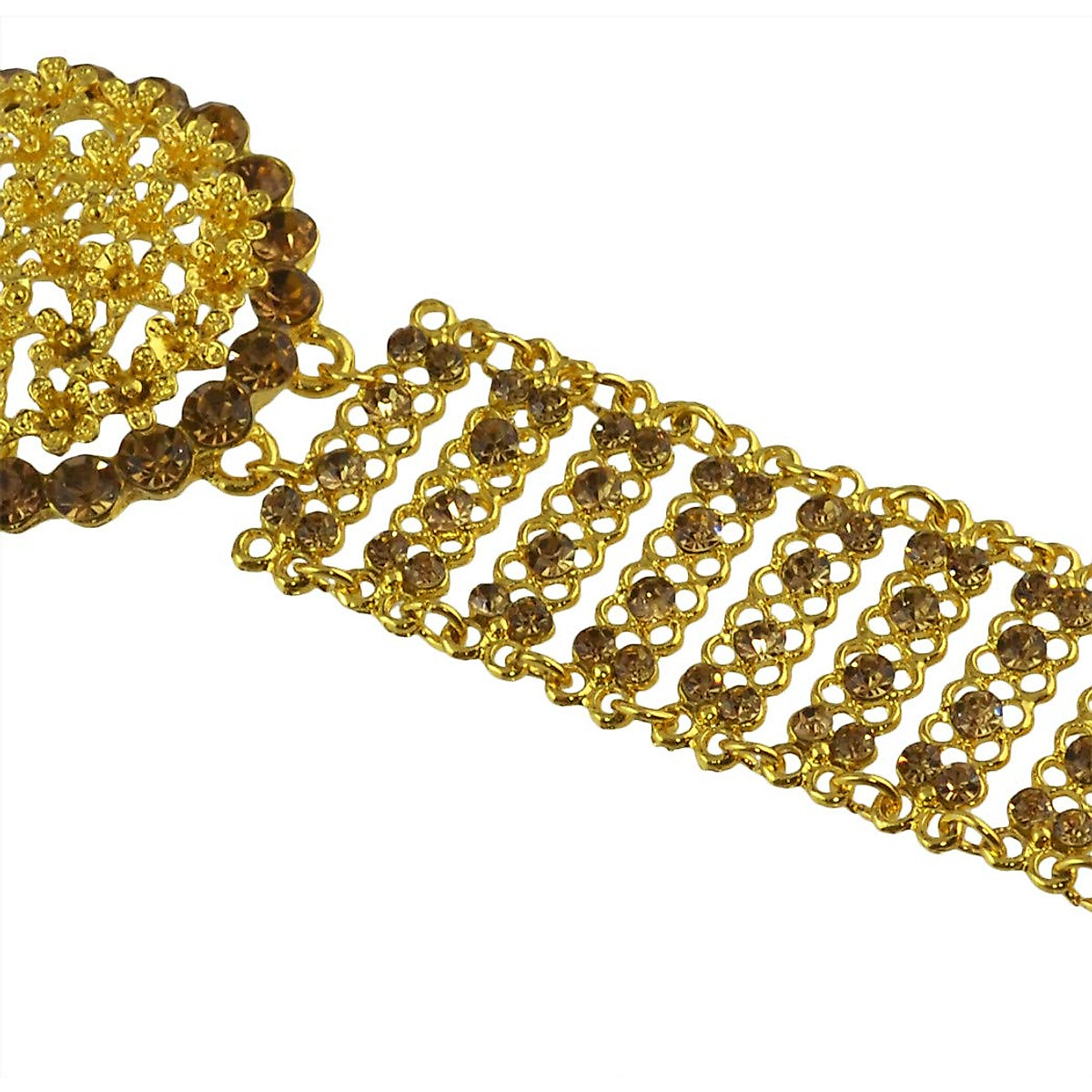 Indian Style 14K Gold Plated Metal Crystal Flower Turquoise Belly Chains Dancing Summer Beach Sexy Body Jewelry (D)