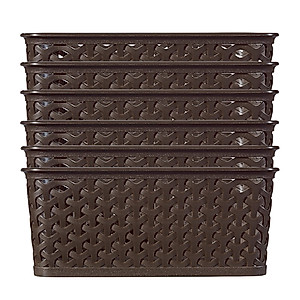 CURVER My Style Small Rectangular Storage Basket, Dark Brown, 4 Litre