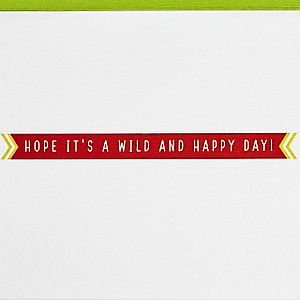 Hallmark Signature Birthday Card with Removable Finger Puppets for Kids (Jungle Animals)