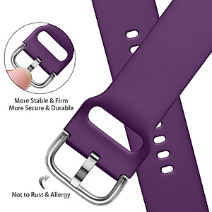 Maledan 8 Pack Band Compatible with Samsung Galaxy Watch 7 6 5 4 Band 40mm 44mm,Galaxy Watch 5 Pro 45mm/Watch 6 4 Classic 42mm 46mm 43mm 47mm/Active 2, 20mm Soft Silicone Sport Strap Women Men, Large