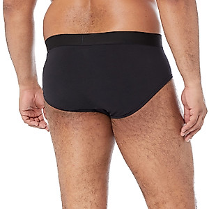 Amazon Essentials Men's Cotton Jersey Briefs, Pack of 7, Available in Big & Tall, Black, XX-Large