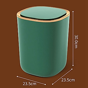 N/A Smart Sensor Garbage Bin Kitchen Bathroom Toilet Trash Can Automatic Induction Waterproof Rubbish Bin with Lid ( Color : Orange , Size : 23.5 x 23.5 x 30cm )