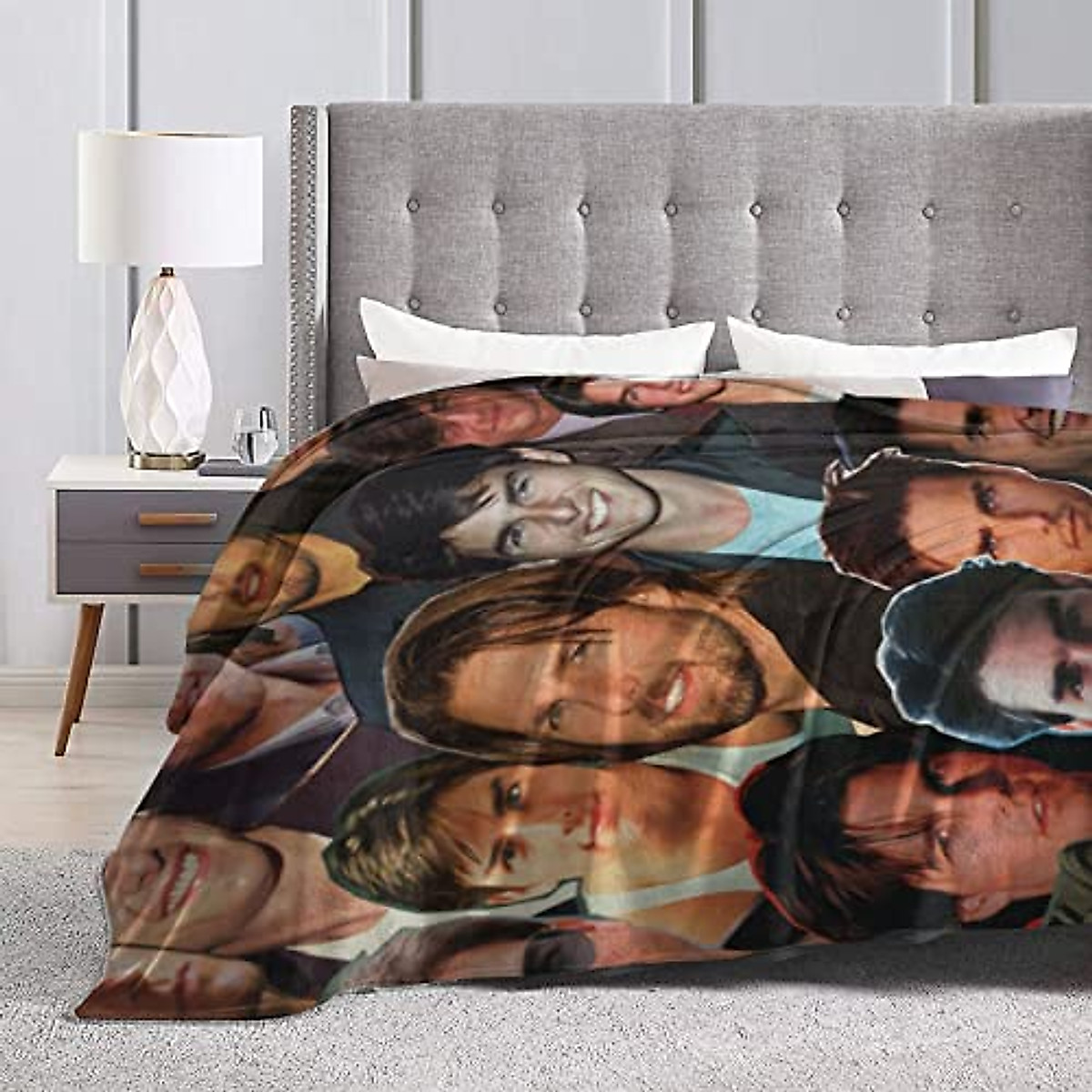 Tom Cruise Collage Blanket Ultra-Soft Micro Fleece Lightweight Warm Throw Blanket Suitable for Bedrooms Sofa and Travel Air Conditioning