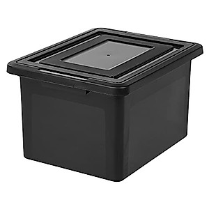 Office Depot® Brand Letter And Legal File Tote, 18"L x 14 1/4"W x 10 7/8"H, 30% Recycled, Black