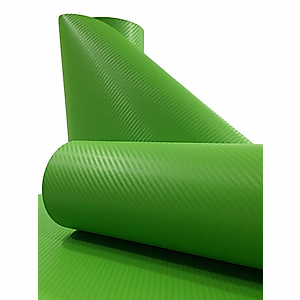 3D Carbon Fiber Lime Green - Air Release Vinyl Decal Mod Skin Kit by System Skins - Compatible with PlayStation 5 Console (PS5)